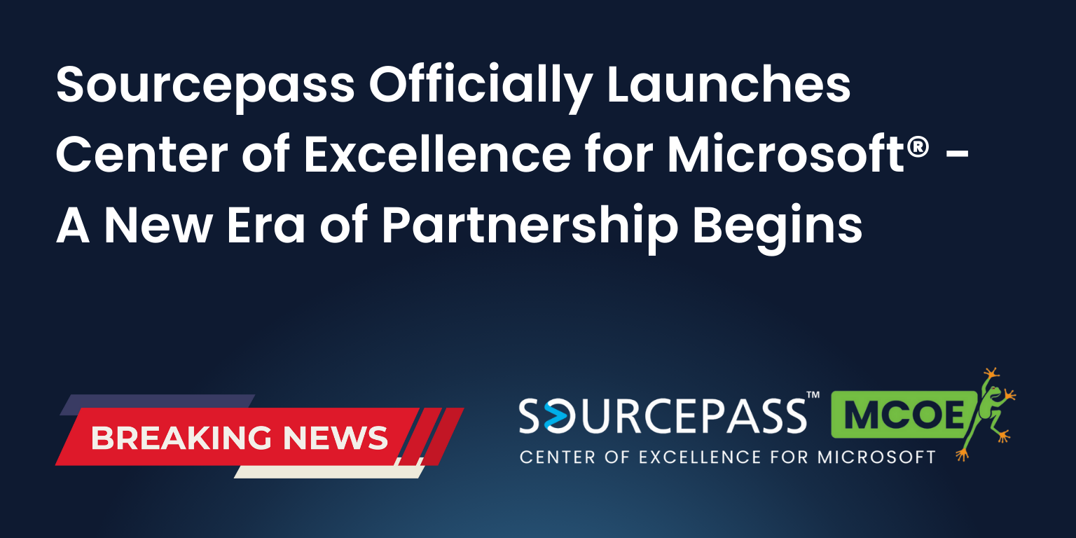 Sourcepass Officially Launches Center of Excellence for Microsoft® - A New Era of Partnership Begins